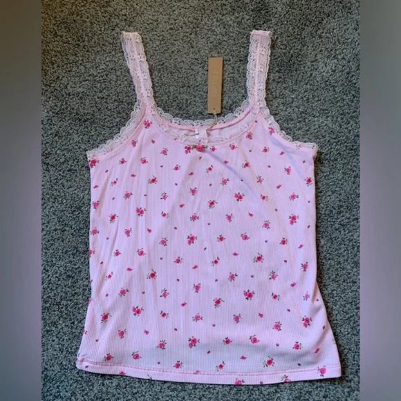 Tops | Skims Lace Pointelle Tank | Poshmark